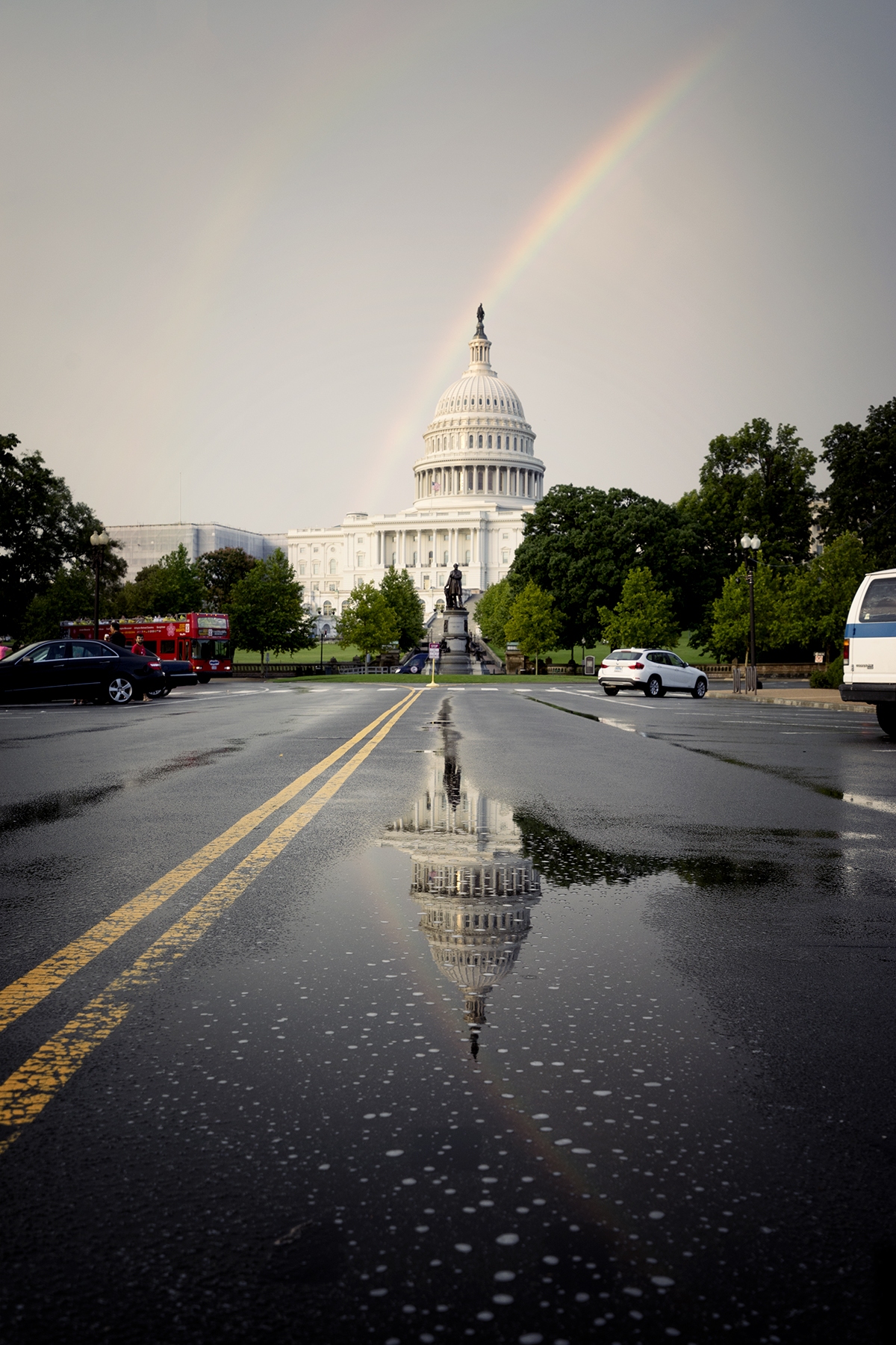 Rainbow over the US Capitol